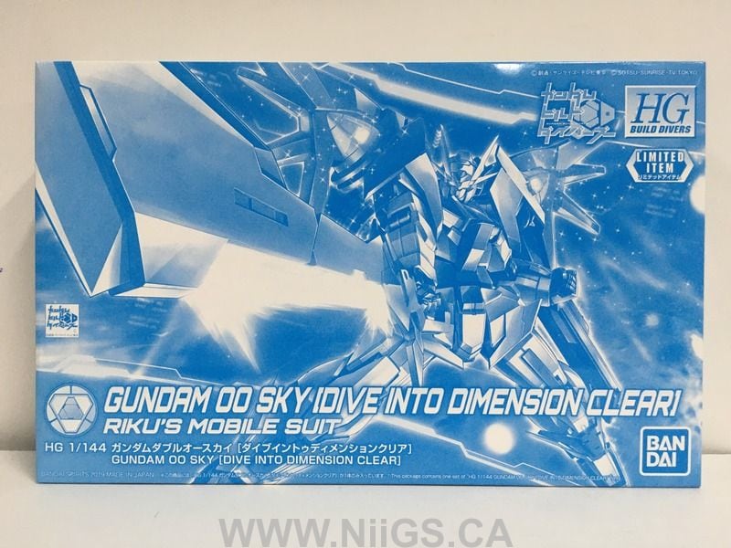 LIMITED HG 1/144 GUNDAM 00 SKY [DIVE INTO DIMENSION CLEAR] – Nii G Shop